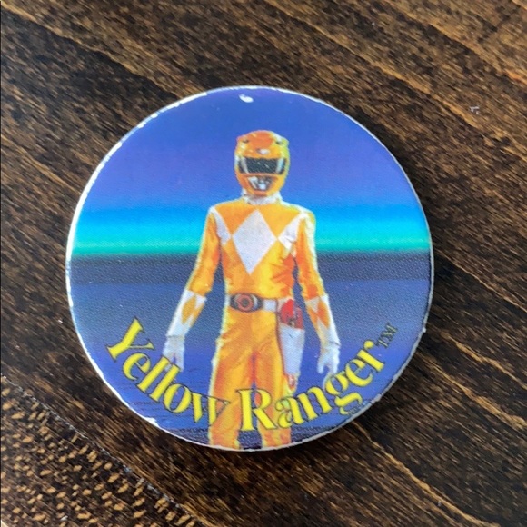Power Ranger | Toys | Vintage Yellow Power Ranger Pog Milk Cap 994 ...